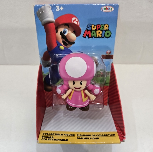 Toys | Nintendo Super Mario Toadette 2 Inch Figure Jakks Pacific Pink ...
